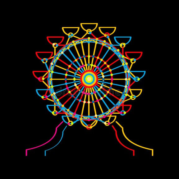 Ferris Wheel Pattern Stock Illustrations – 835 Ferris Wheel Pattern ...