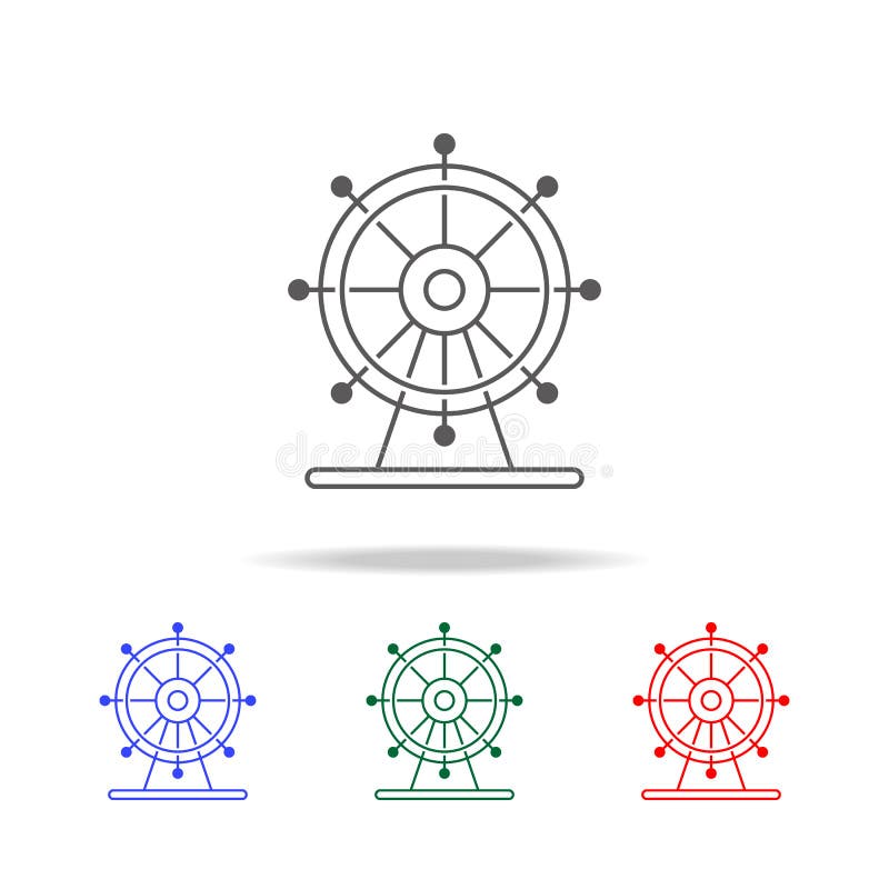 Ferris Wheel Icon. Elements in Multi Colored Icons for Mobile Concept ...
