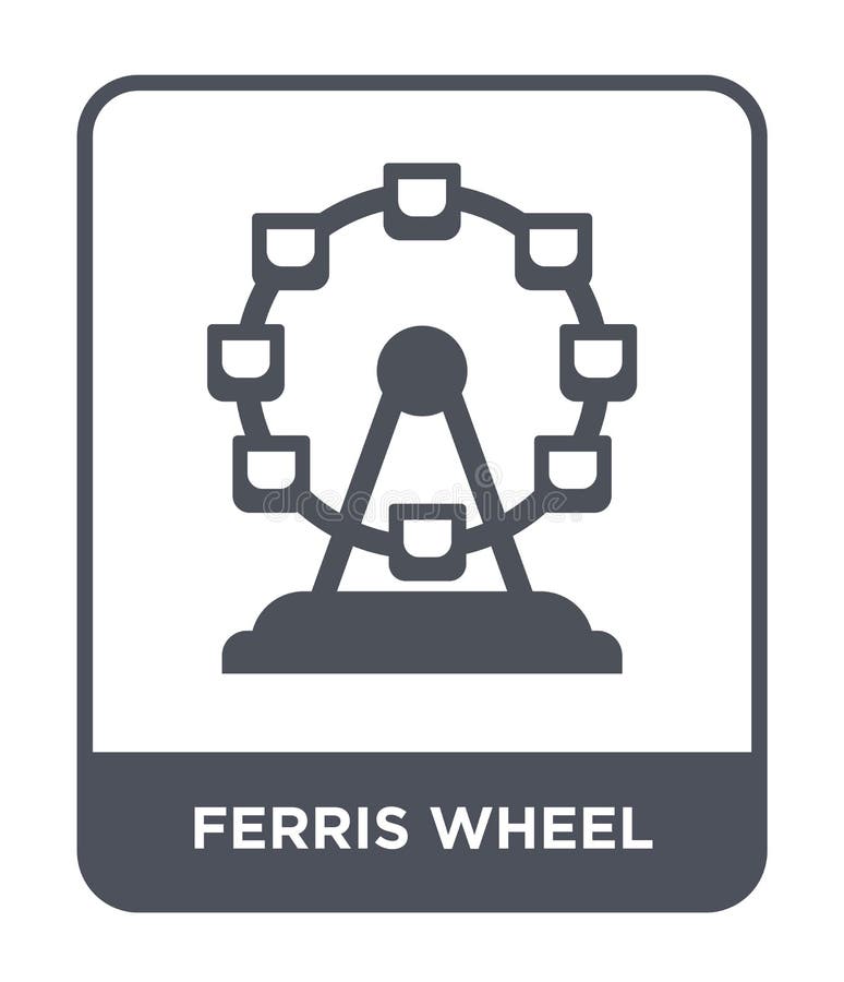Ferris Wheel Icon in Trendy Design Style. Ferris Wheel Icon Isolated on ...