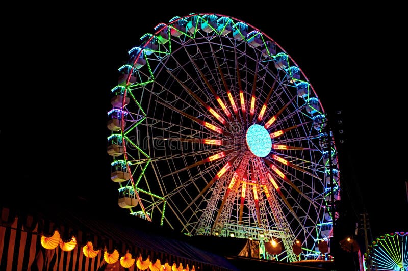 Ferris Wheel stock image. Image of spinning, night, wheel - 41314503