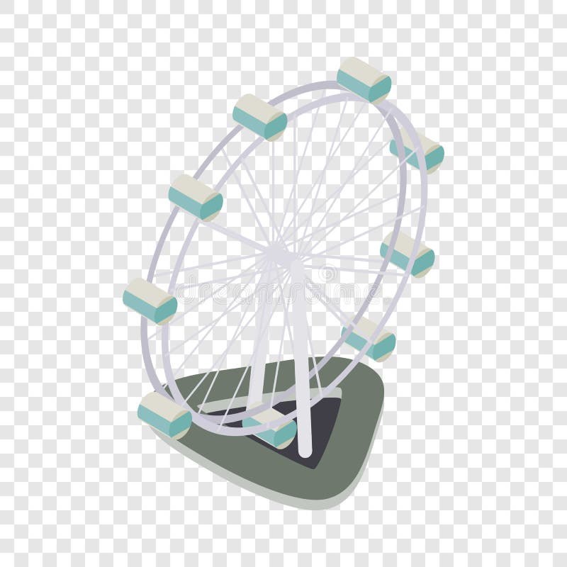 Ferris Wheel Isometric Icon Stock Vector - Illustration of attraction ...