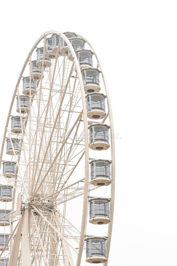 Ferris Wheel on a Light Background, Carousel in the City Square Stock ...