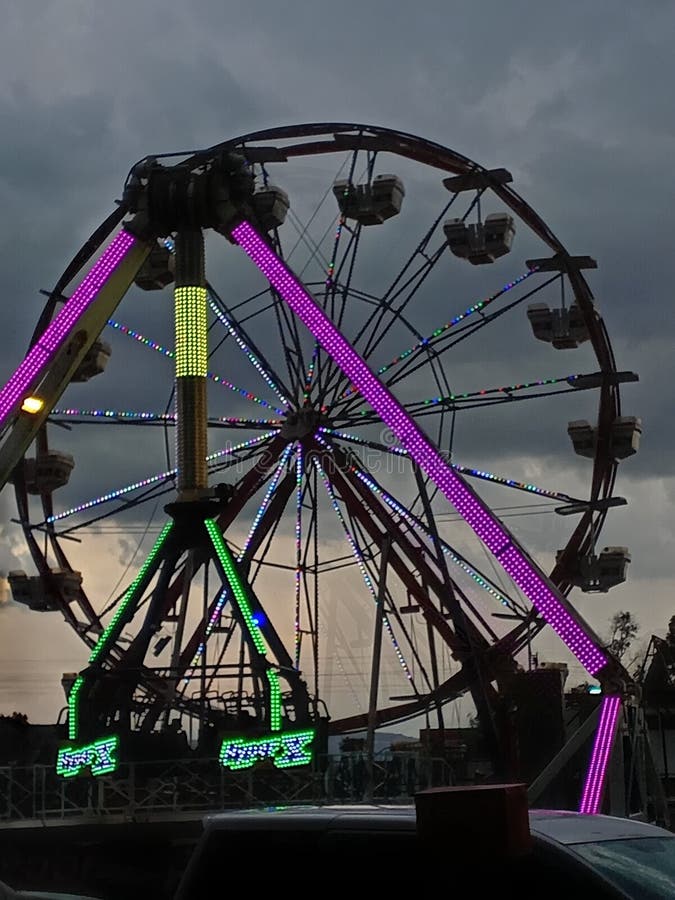 Ferris-wheel Lightshow stock photo. Image of ferriswheel - 362707218