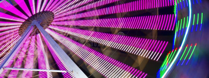 Ferris Wheel in Motion. Long Exposure. Stock Image - Image of wheel ...
