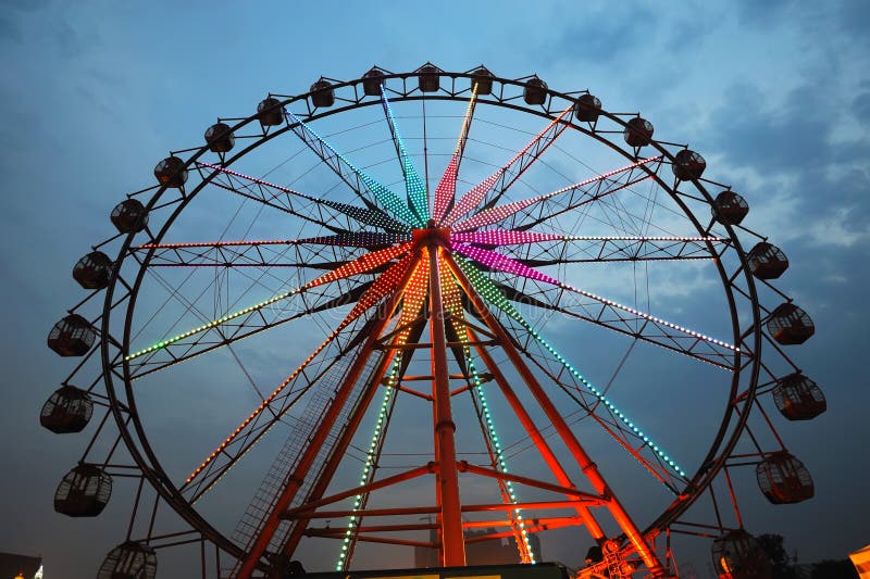 Ferris wheel at night stock image. Image of ferris, fast - 687211