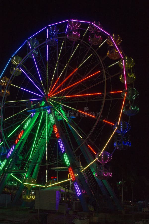 Ferris Wheel at Night editorial stock photo. Image of fair - 98272053