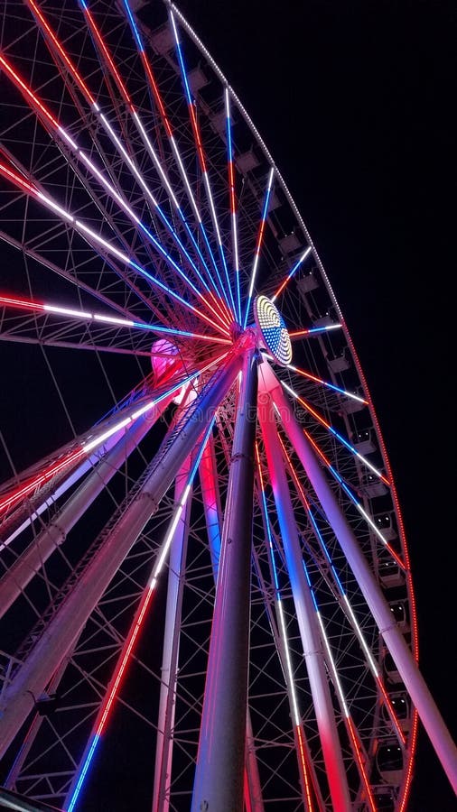 Ferris Wheel stock photo. Image of lights, night, bright - 44361374
