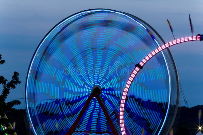 Ferris Wheel Night stock photo. Image of park, carousel - 198876728