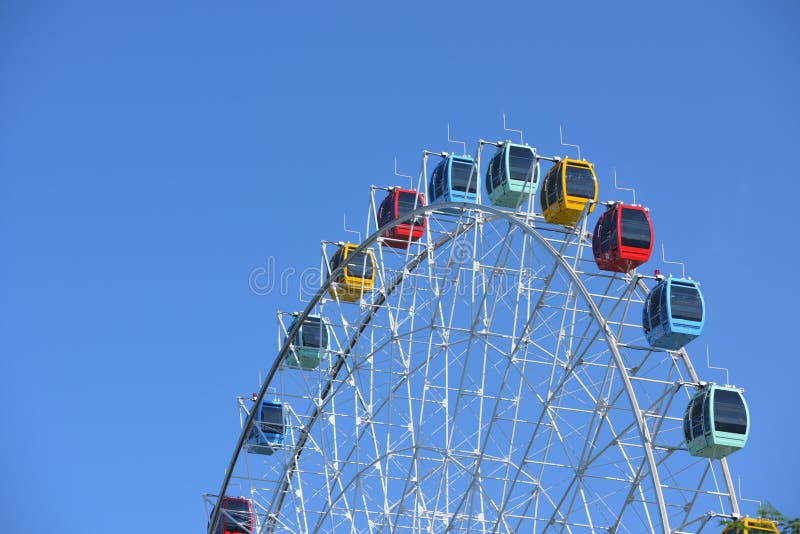Ferris Wheel,Observation Wheel with Blue Sky Stock Photo - Image of ...