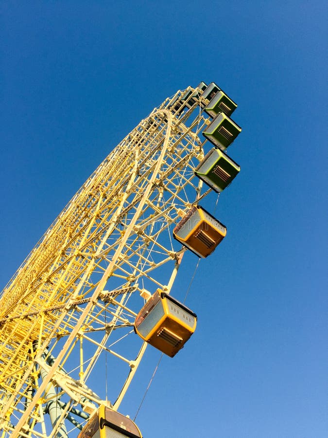 Ferris Wheel Over a Blue Sky Stock Image - Image of mtatsminda, clear ...