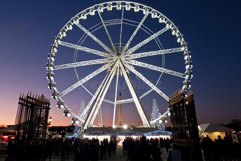 Ferris Wheel Paris at Night Stock Image - Image of dizzy, europe: 25704473