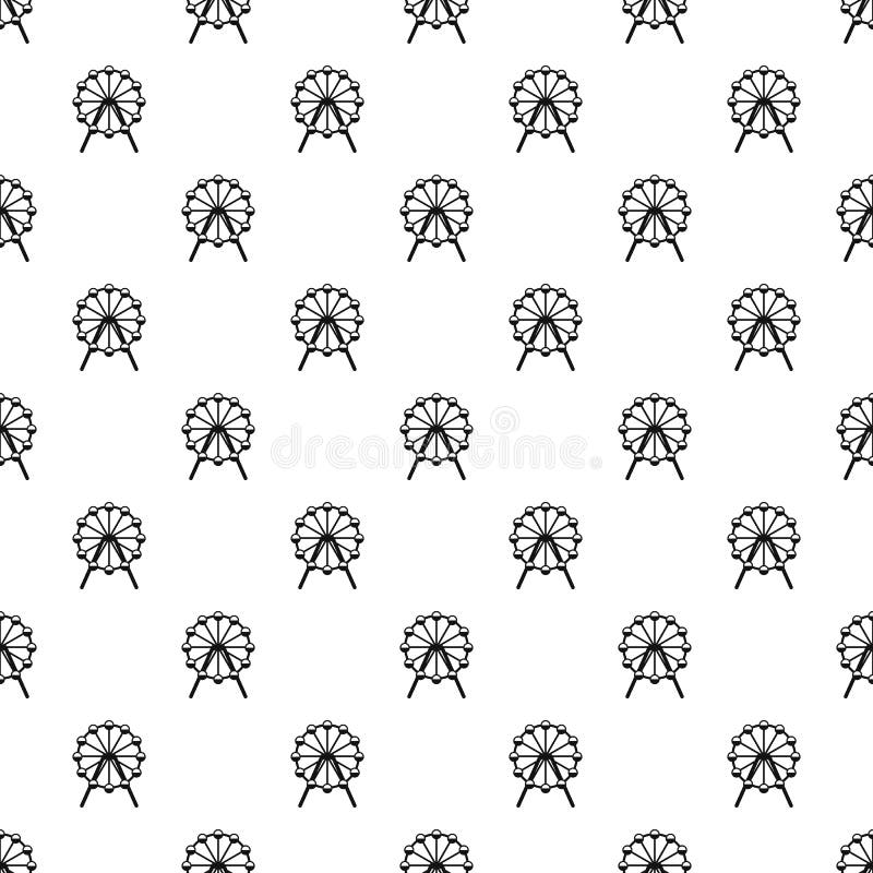 Ferris Wheel Pattern, Simple Style Stock Vector - Illustration of ...