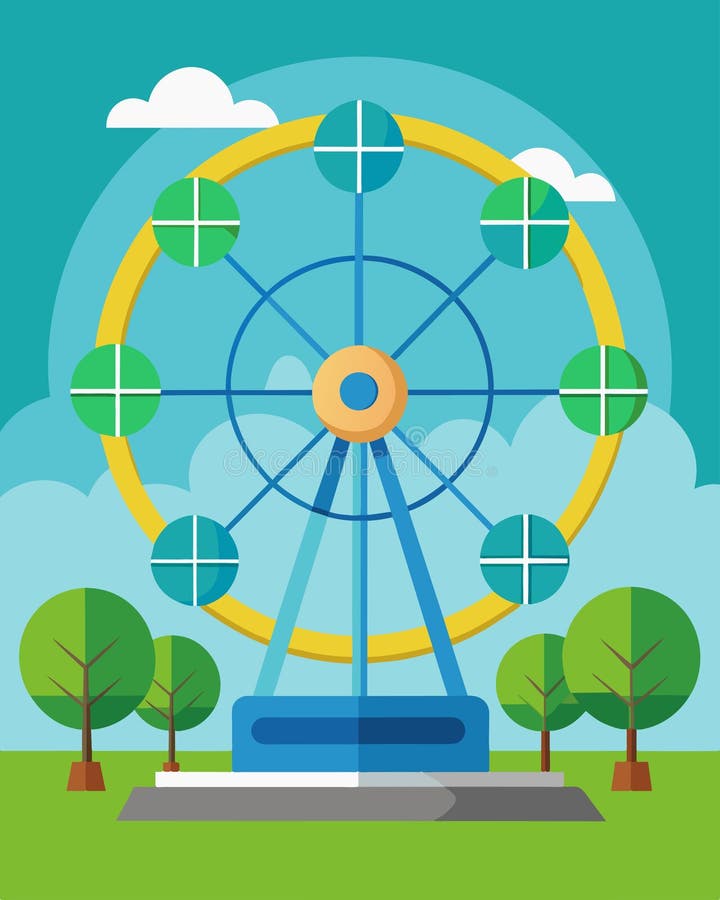 A Ferris Wheel Rotating with the Help of Solar Energy Offering ...