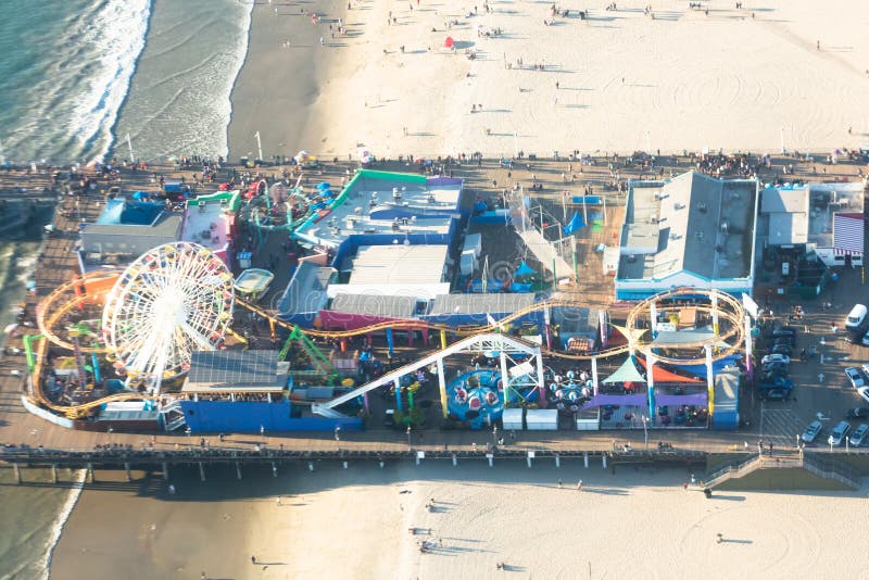 Ferris Wheel on Santa Monica Pier Editorial Photography - Image of ...