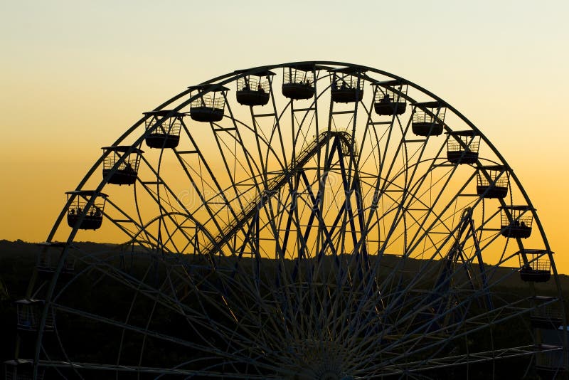 Ferris Wheel at Sunset stock image. Image of travel, amusement - 6253157