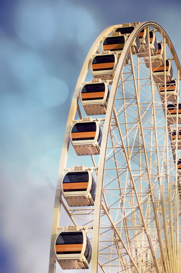 Ferris Wheel with Texture of Dreamy Feel Stock Photo - Image of motion ...
