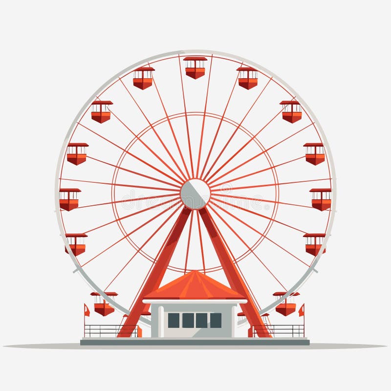 Ferris Wheel Vector Flat Minimalistic Isolated Illustration Stock ...