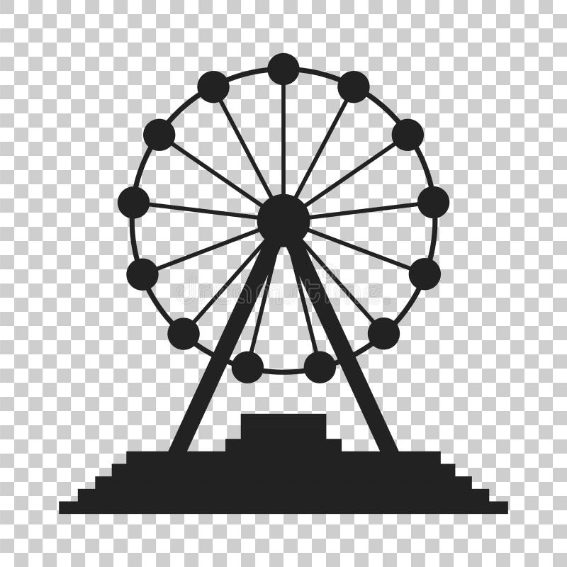 Ferris Wheel Vector Icon. Carousel in Park Icon Stock Vector ...