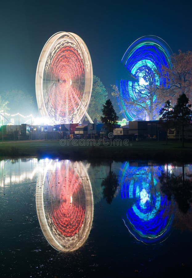 Ferris wheels stock image. Image of park, lightshow, twirl - 27302407