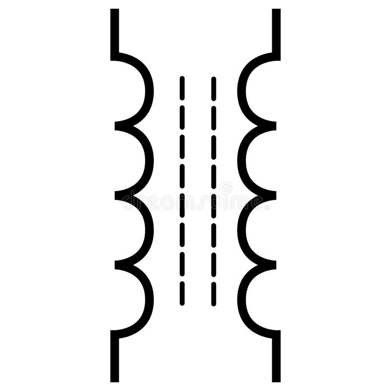 Ferrite Core Transformer Symbol