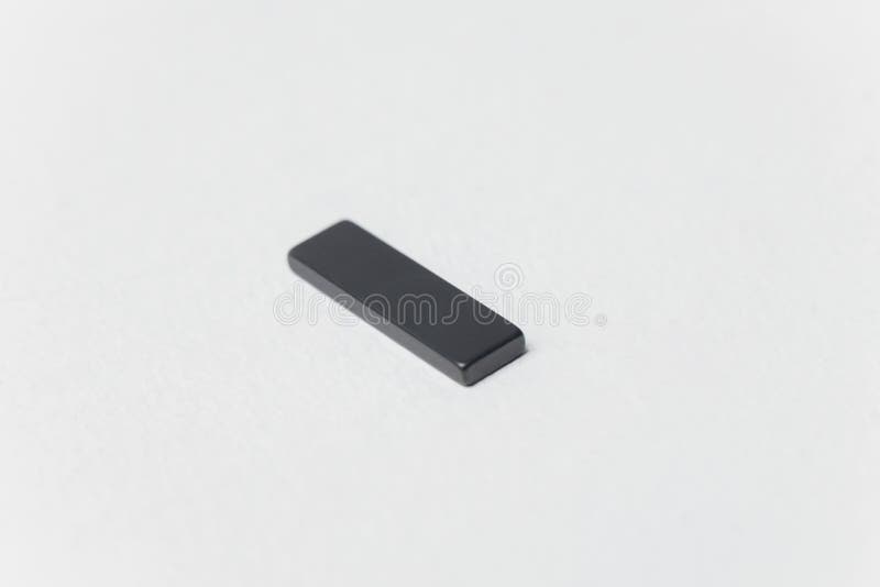 Ferrite Rectangular Magnet with North and South Pole Isolated on White ...