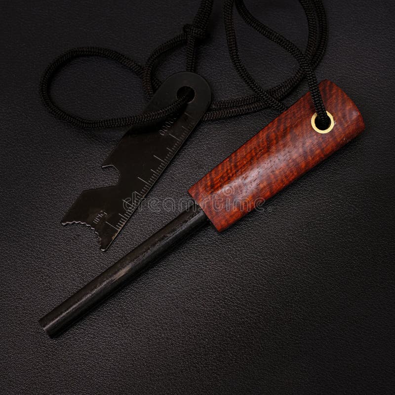 Ferrocerium Flint Lighter Fire Starter Magnesium Rod Stock Image ...