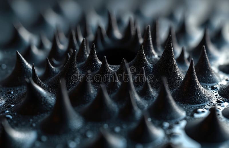 Ferrofluid Close-up Abstract. Magnetic Fluid Forms Spikes in Magnetic ...