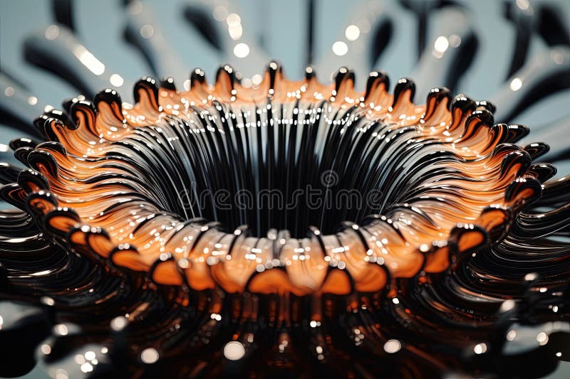 Ferrofluid Designs Morph, Capturing Magnetically Stock Illustration ...