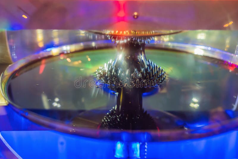 Ferromagnetic Fluid Magnetized by a Magnet in a Science Museum Stock ...