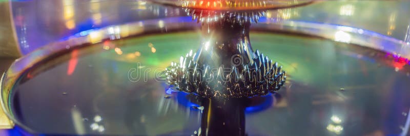 Ferromagnetic Fluid Magnetized by a Magnet in a Science Museum BANNER ...