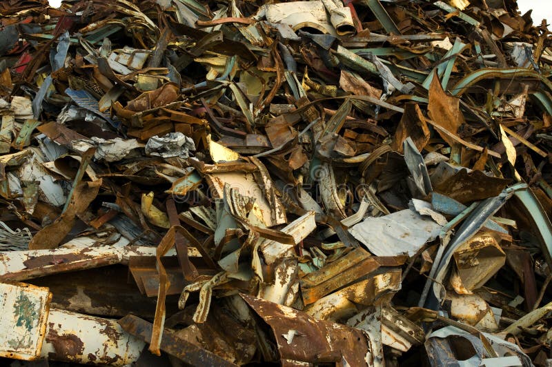 Ferrous scrap blue stock photo. Image of flattened, earth - 8450514