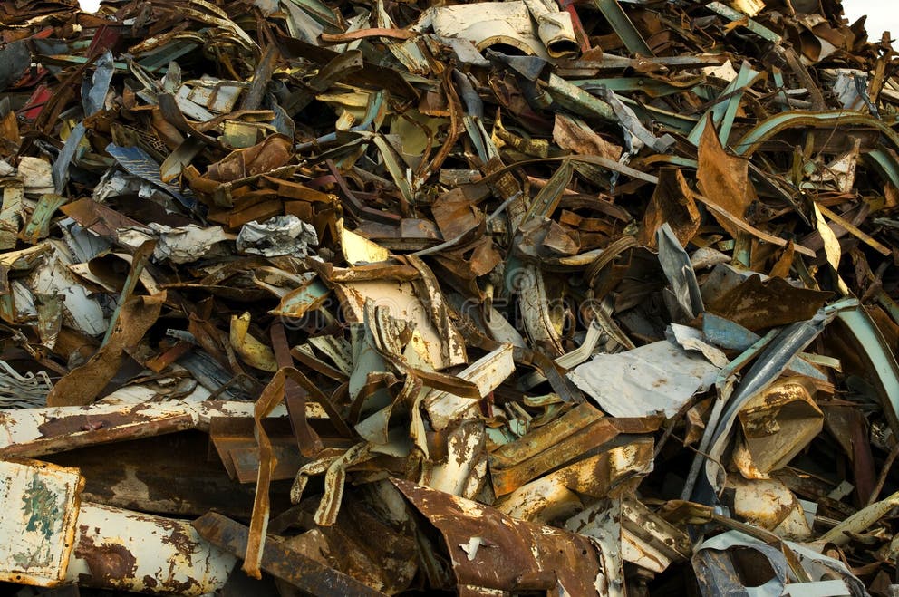 Ferrous scrap blue stock photo. Image of flattened, earth - 8450514