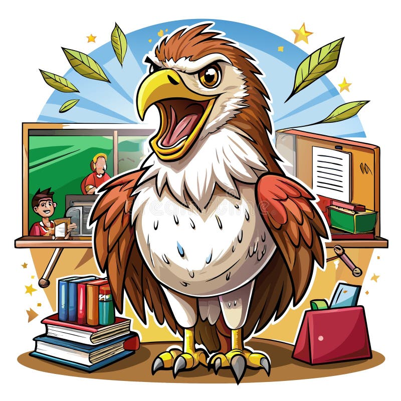 Ferruginous Hawk Bird Distressed Laughs School Vector Stock ...