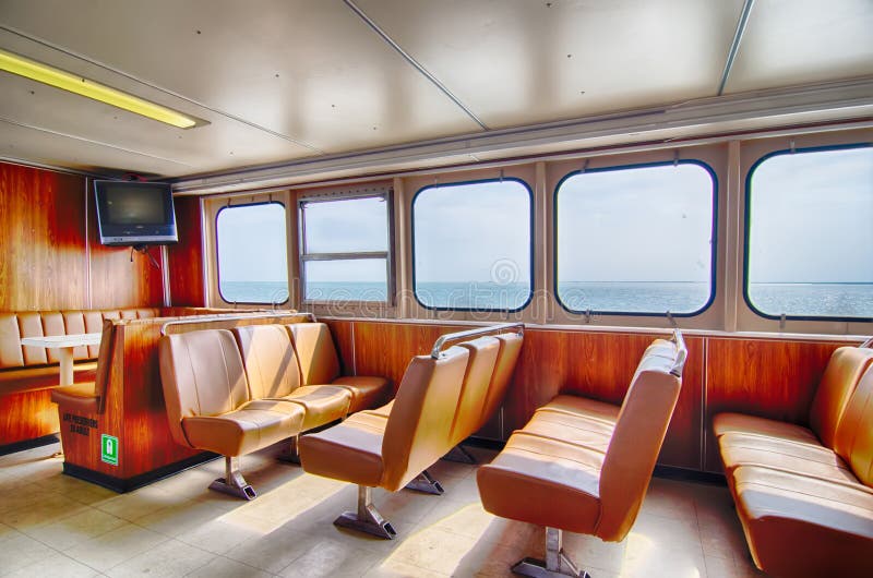 Ferry Boat Cabin Rows Seats Looking Out Window Stock Photos - Free ...