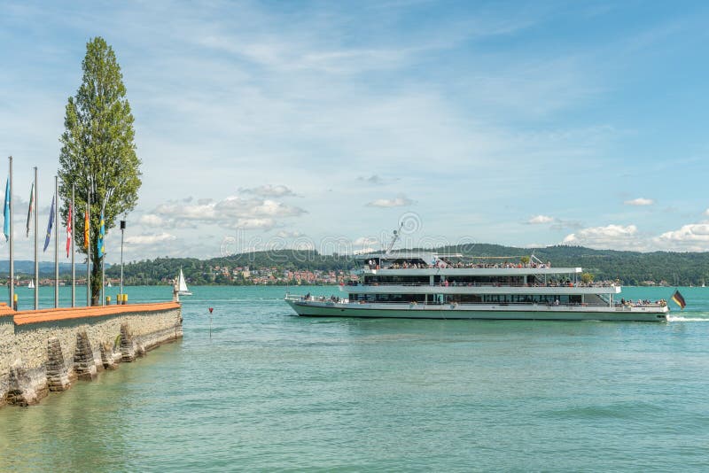 Ferry Boat on Lake Constance in Germany in Spring Editorial Photography ...