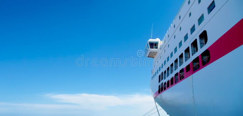 Ferry Boat Front Against the Blue Sky Stock Image - Image of europe ...