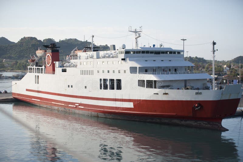 Ferry-boat view from side stock photo. Image of evening - 27085312