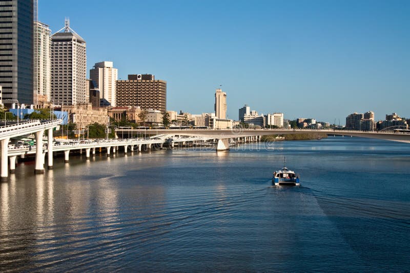 Brisbane River and City stock image. Image of river, reflection - 26141939