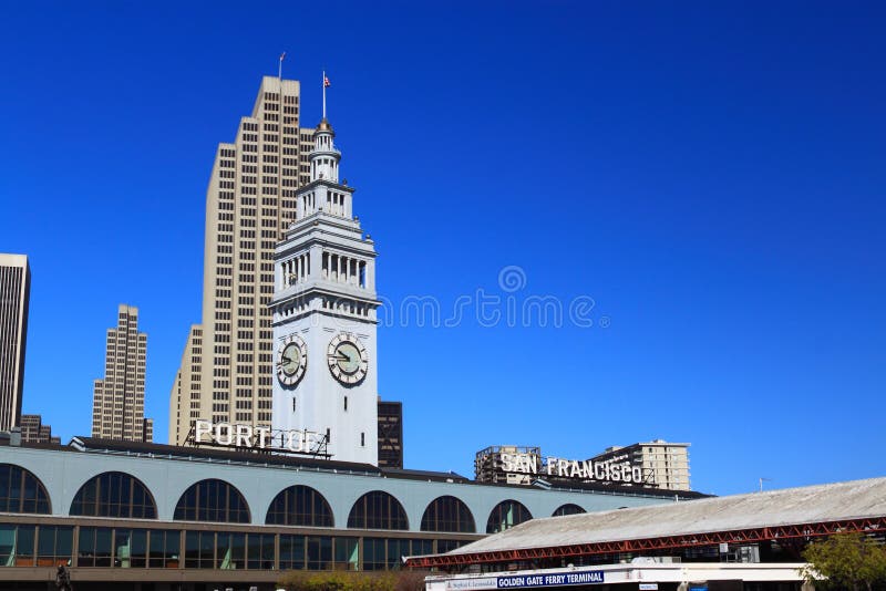 Ferry Building San Francisco Stock Image - Image of tower, architecture ...