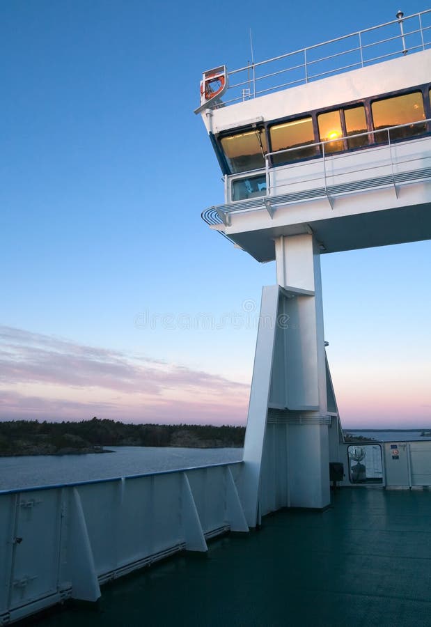 Ferry captain s bridge stock image. Image of glass, side - 17023491