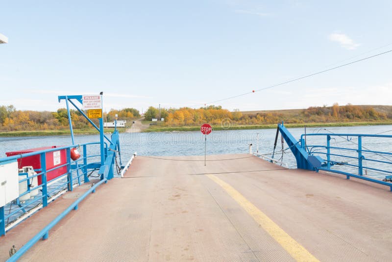 A Ferry Crossing Across a Small River Stock Photo - Image of small ...