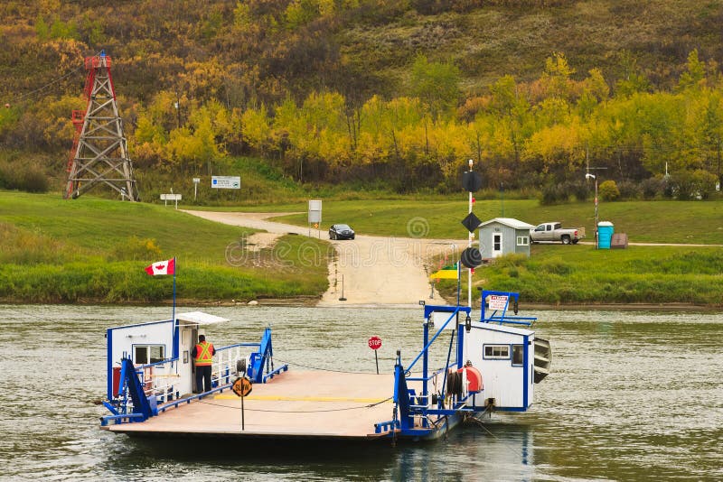 A Car Ferry Crossing The Hawkesbury River In Regional Australia Stock ...