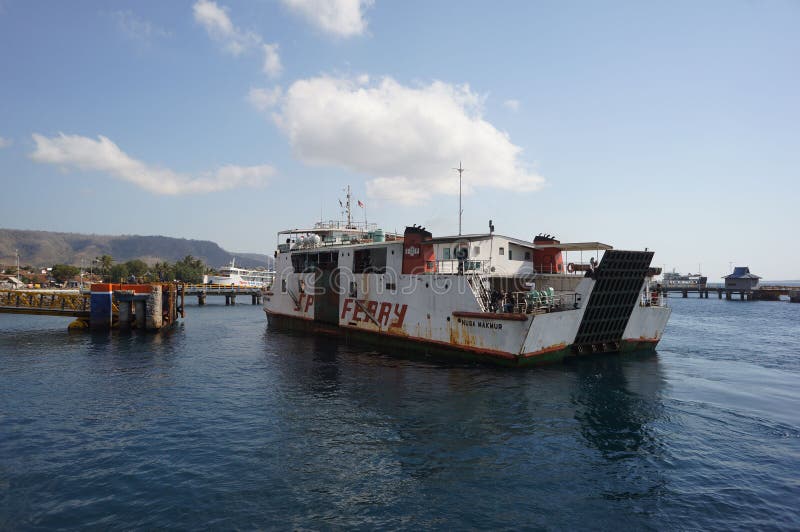 Ferry editorial photo. Image of gilimanuk, docked, queued - 60611656