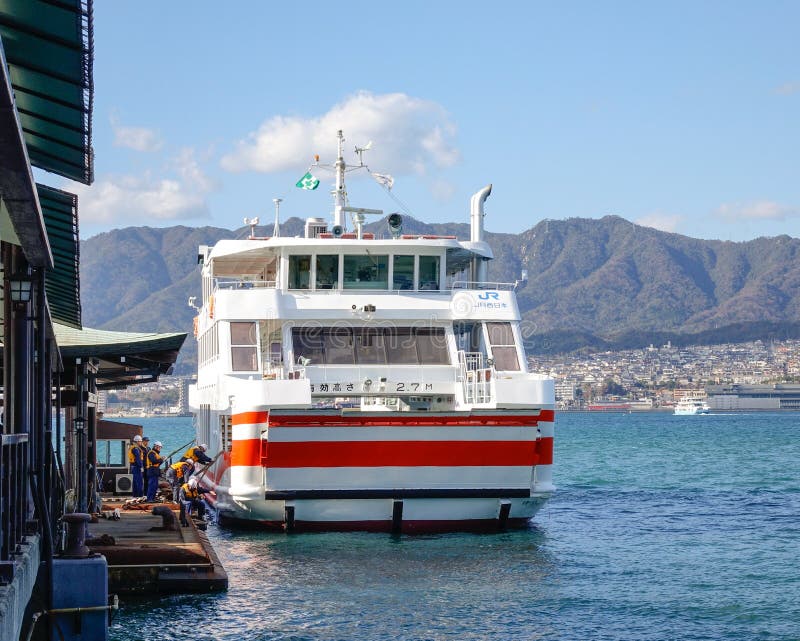 A Ferry Docking at Jetty in Hiroshima, Japan Editorial Stock Image ...