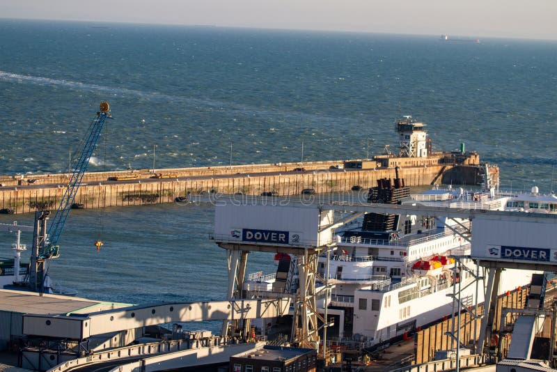 Ferry at Dockside Loading for Departure Editorial Stock Image - Image ...