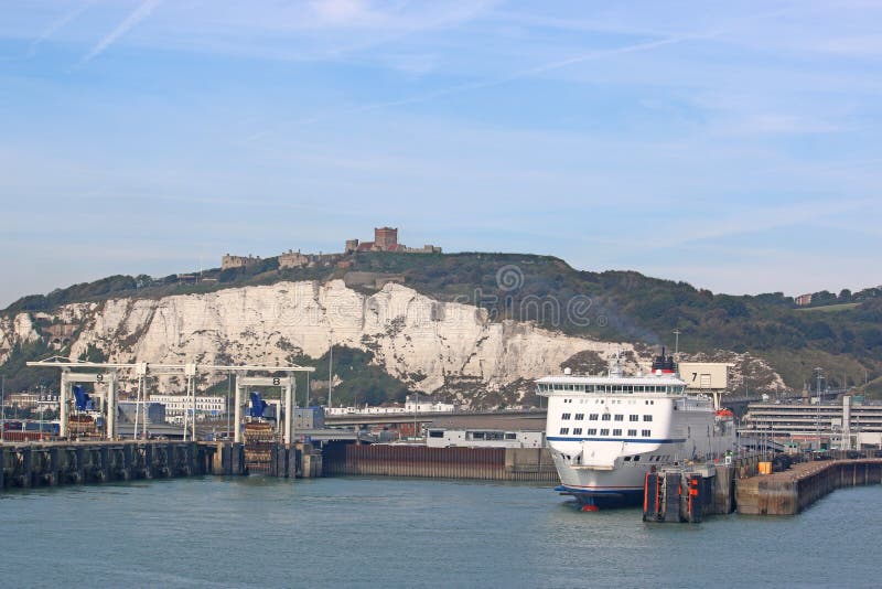 Ferry in Dover Harbour stock photo. Image of harbor, port - 75154312