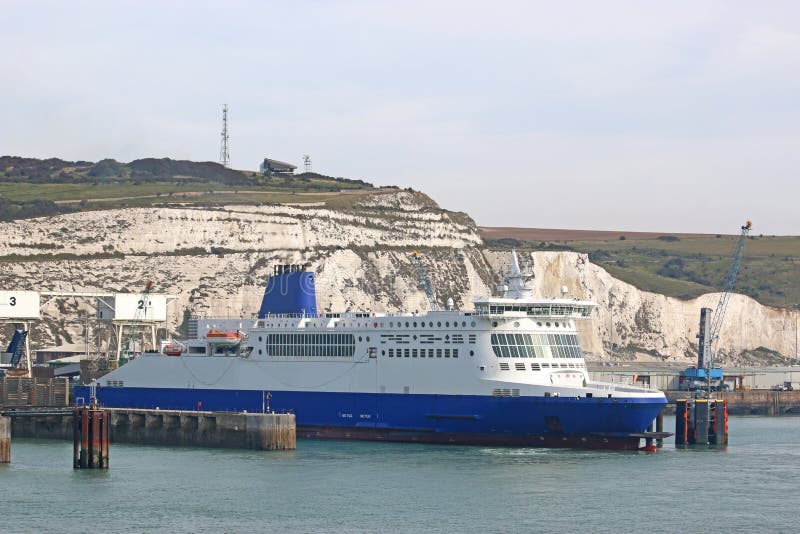 Ferry in Dover Harbour stock image. Image of vacation - 81846051