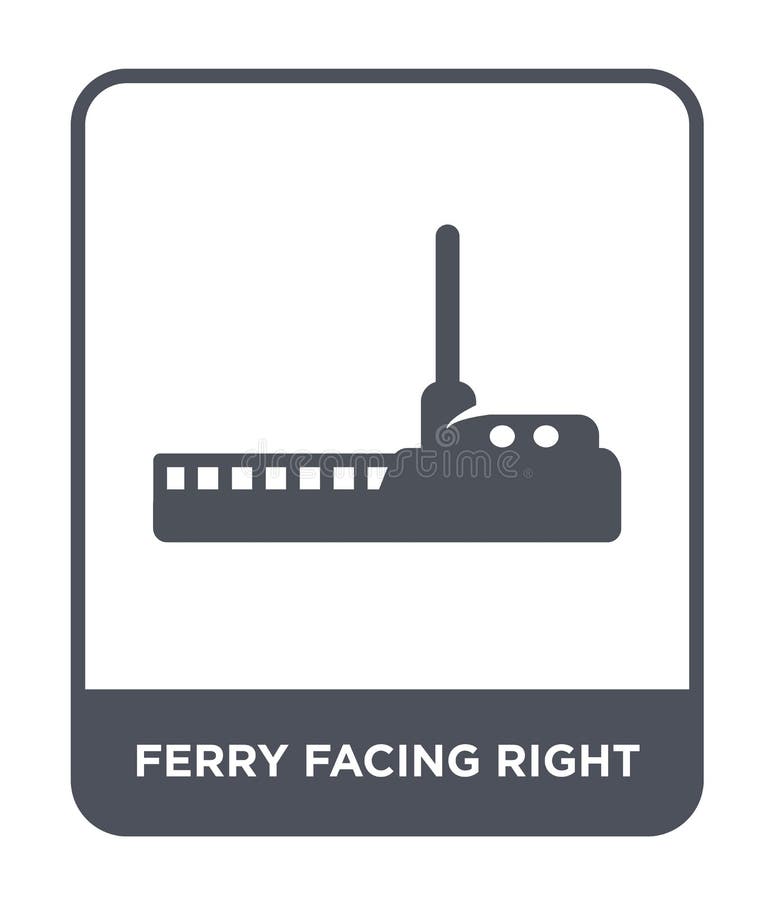 Ferry Icon in Trendy Design Style. Ferry Icon Isolated on White ...