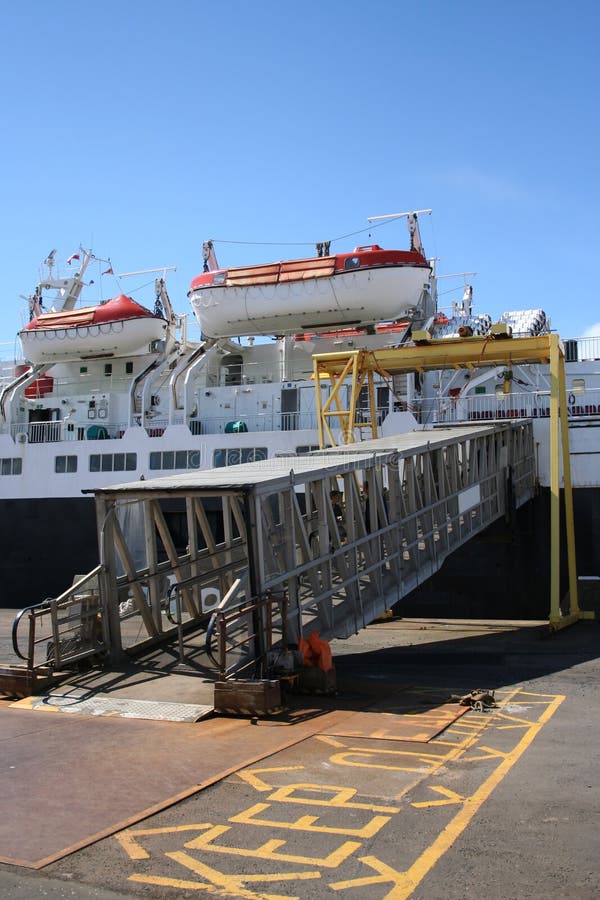 Ferry with gangway stock photo. Image of craft, boat, ship - 2483372