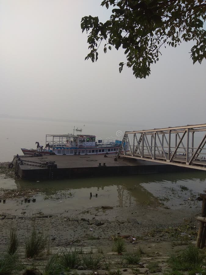 Ferry Ghat stock image. Image of lonch, river, ferry - 163058433